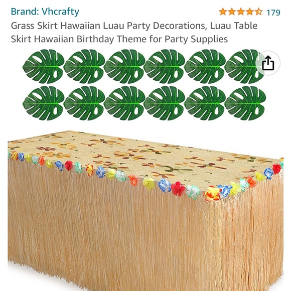 Vhcrafty | Party Supplies | Luau Grass Table Decoration | Poshmark